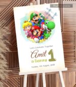 Super Mario Welcome Signboard for Birthday Decor | Mario Theme Signage